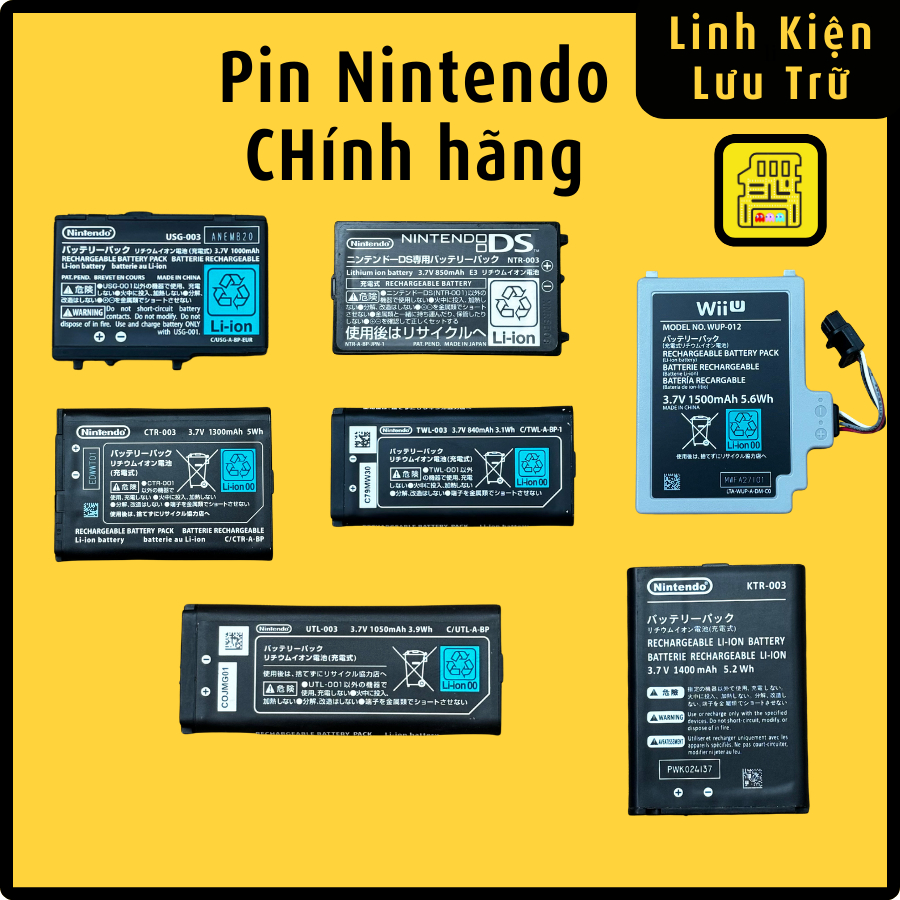 Pin Zin bóc máy thay thế NINTENDO 3DS/ DSI/ DSIXL/ 2ds/ New3ds/ Ds Lite ...