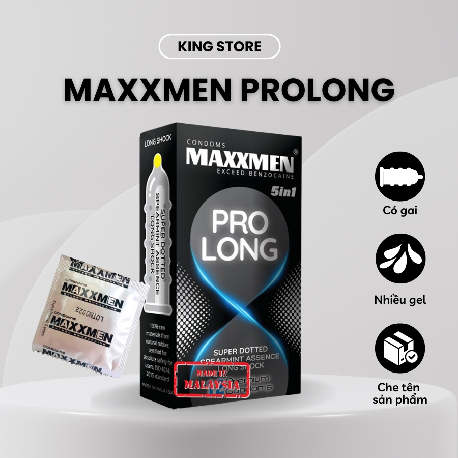 Bao cao su gai MAXXMEN PRO LONG siêu mỏng kéo dài thời gian quan hệ | Shopee Việt Nam