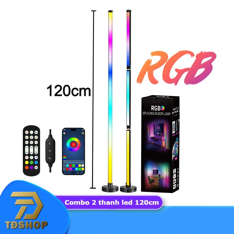 COMBO 2 Cây Đèn LED RGB 120cm Nháy Theo Nhạc mới nhất 2024 Trang Trí PC ...