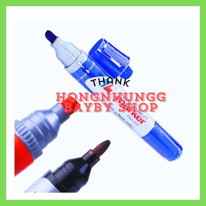 1 Cây Bút Lông Dầu PM09, Mực Xanh/đỏ/đen | Shopee Việt Nam