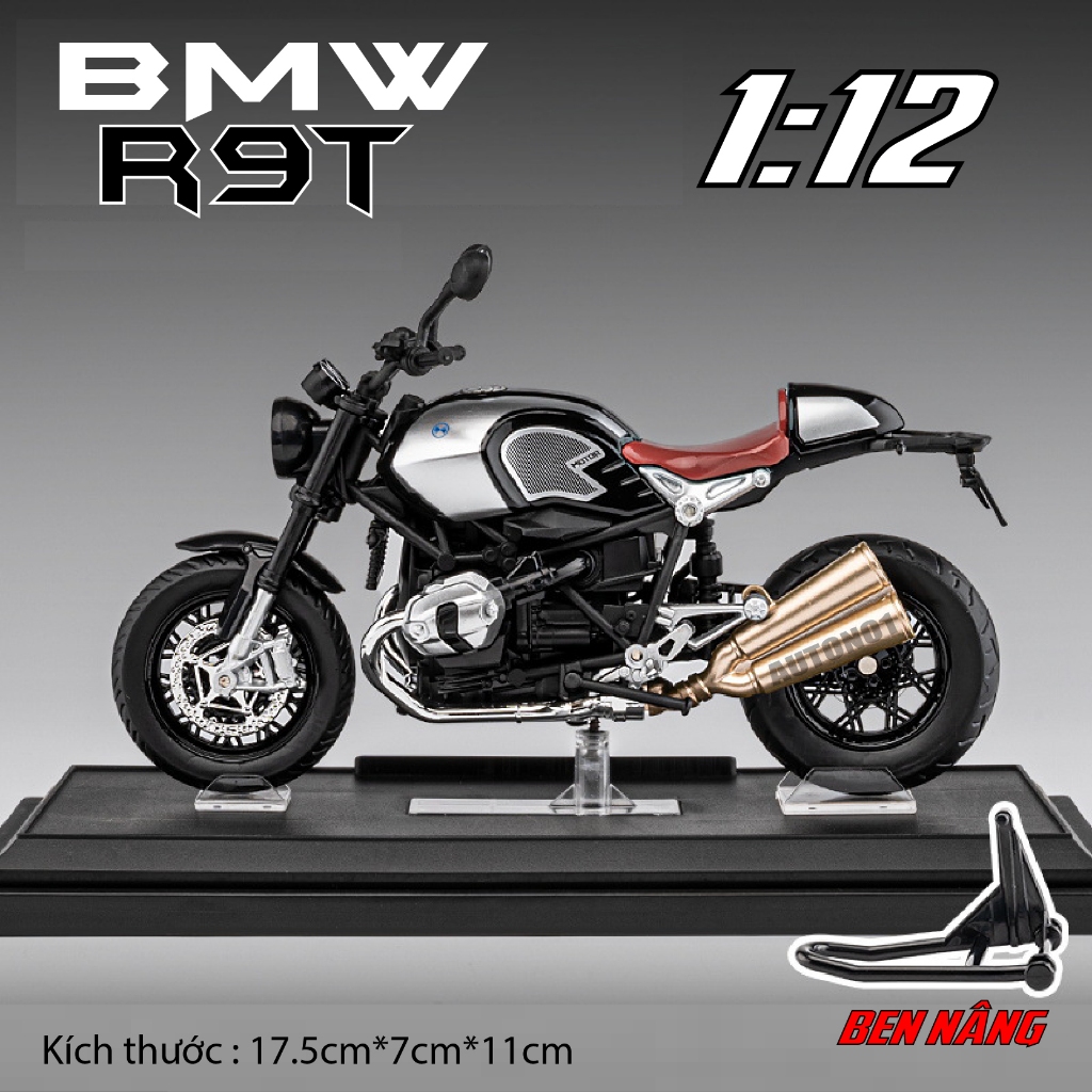 Mô hình xe BMW R9T có đế-ben nâng tỉ lệ 1:12 Jiaye Model MT091 | Shopee ...