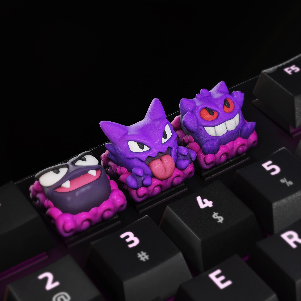 Keycap Gengar Evolution, Gastly, Haunter, Gengar | BKsmart | Pokémon ...