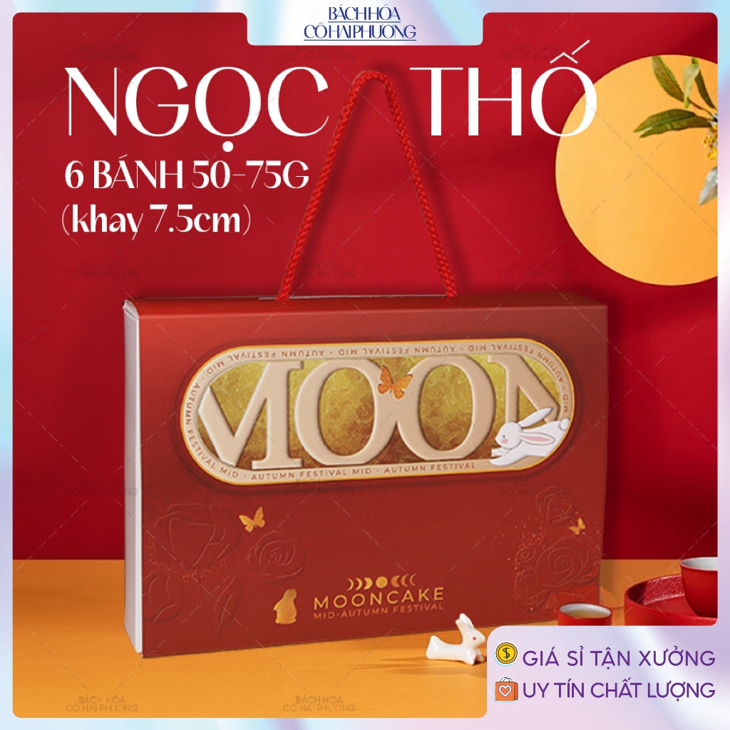 [SỈ 9K8/1 HỘP COMBO 5 HỘP] Vỏ hộp đựng bánh trung thu 6 bánh 50-75g ...