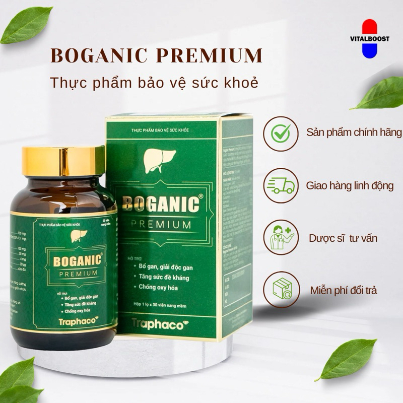 Viên uống Boganic Premium Traphaco hỗ trợ bảo vệ và tăng cường chức ...