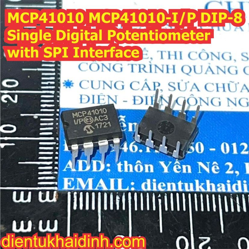 MCP41010 MCP41010-I/SN DIP-8 Single Digital Potentiometer with SPI Interface kde2036 | Shopee ...