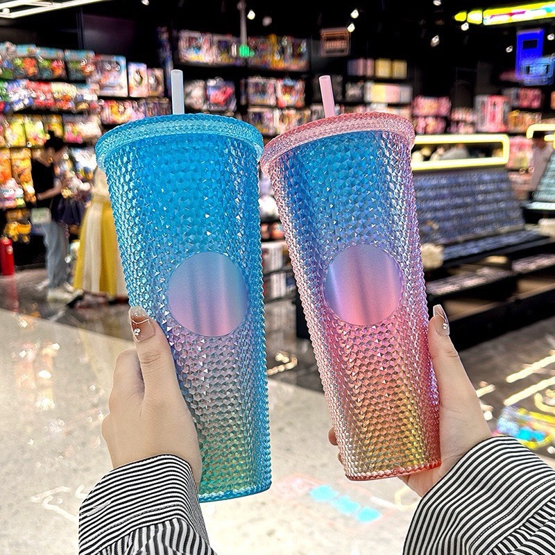 Bình Nước Giữ Nhiệt STARBUCKS Hoạ Tiết Vảy Cá Nhiều Màu 710ml Kèm Ống Hút Và Nắp Đậy Giữ Nhiệt 2 ...