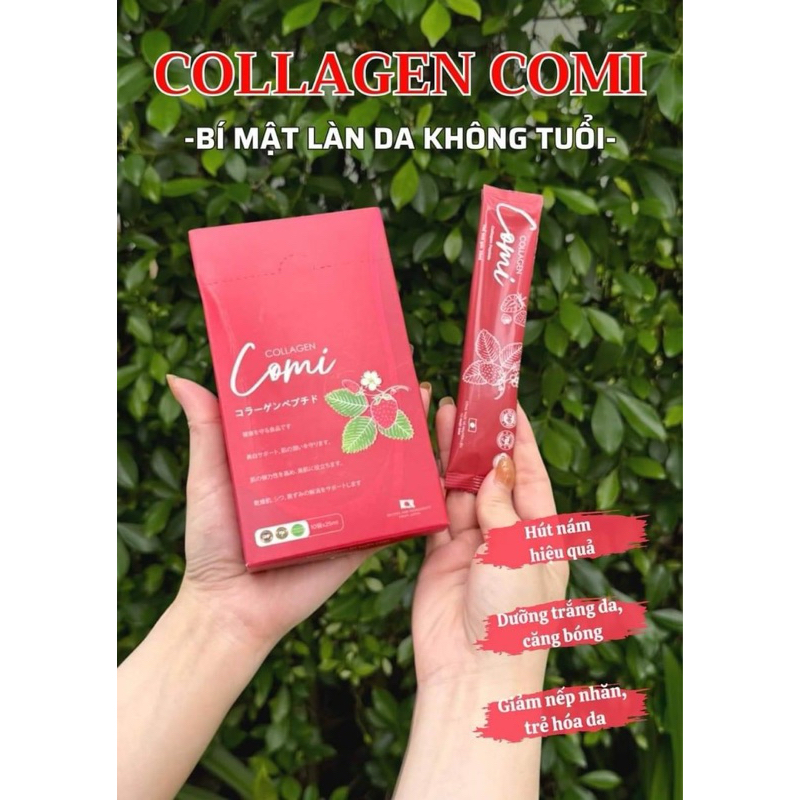 (Hàng date mới nhất) Collagen Comi Dâu hộp 10 gói | Shopee Việt Nam