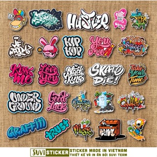 50 Sticker Graffiti chống nước sticker dán mũ bảo hiểm, laptop, điện ...