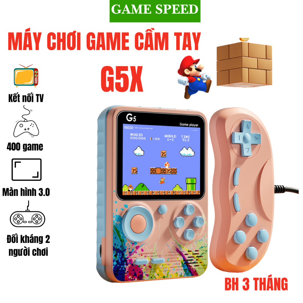 Máy Chơi Game Cầm Tay 500 Trò Chơi G5x 2 Người Sử Dụng Kết Nối Tivi Màn ...