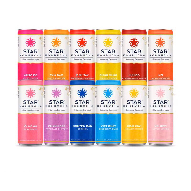 [DATE 2026] Trà STAR KOMBUCHA (250ml/lon) - Trà lên men vi sinh hỗ trợ ...