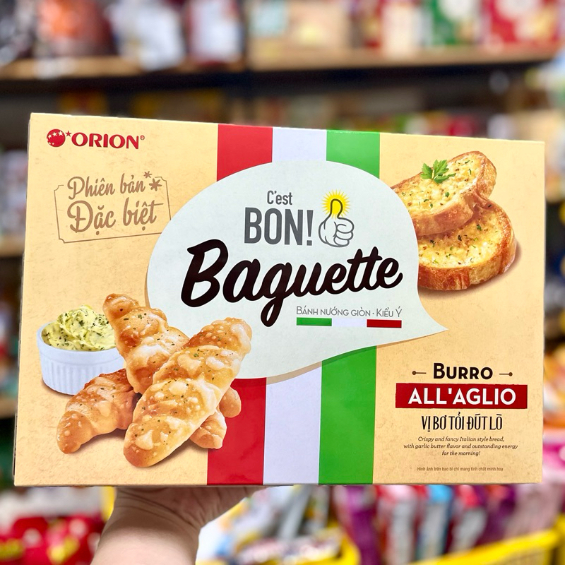Bánh mỳ nướng giòn C’est Bon Baguette vị bơ tỏi đút lò loại hộp 216g | Shopee Việt Nam