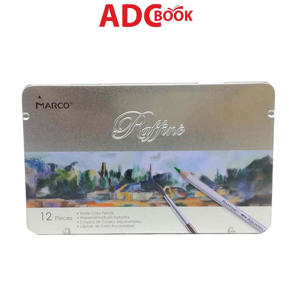 Bút Chì Màu Nước Marco Raffine Hộp Thiếc 12 Màu Cao Cấp 7120-12TN ...