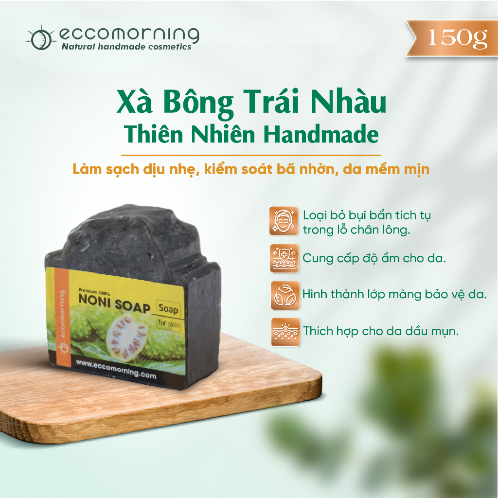 Xà Bông Trái Nhàu Thiên Nhiên Handmade eccomorning - Noni Soap | Shopee ...