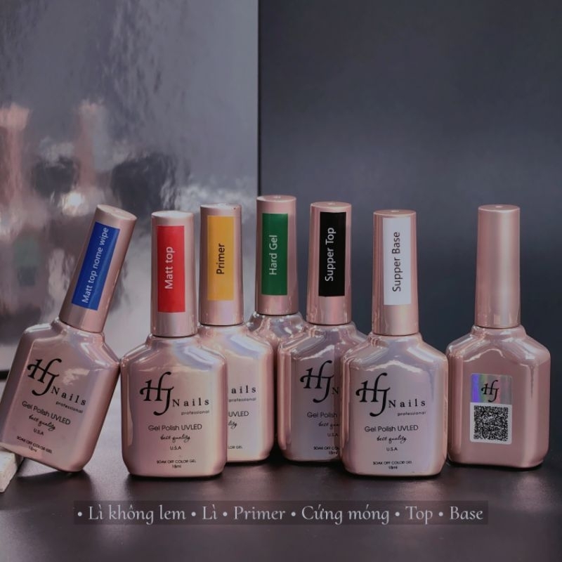 Bộ base top siêu bền bóng HJ Nails | Shopee Việt Nam