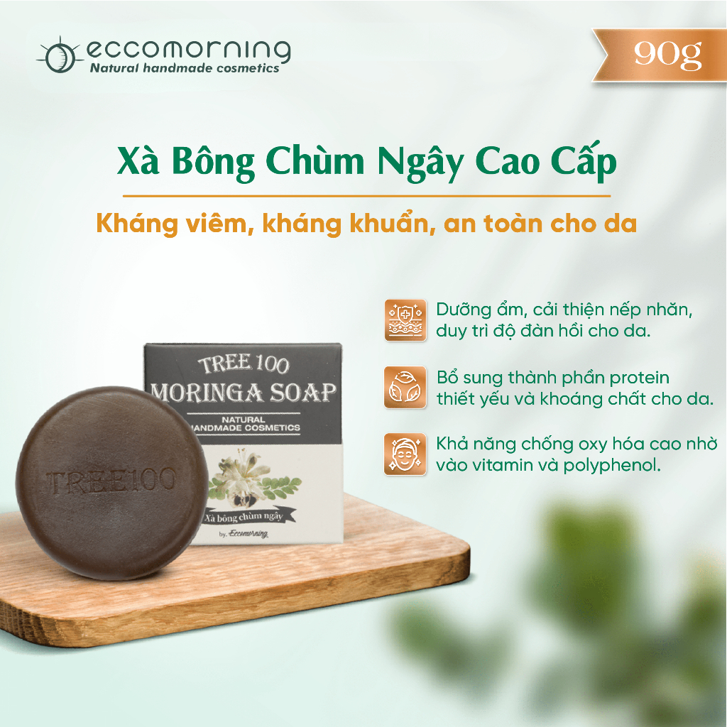 Xà Bông Chùm Ngây Cao Cấp – TREE100 Moringa Soap 1pc | Shopee Việt Nam