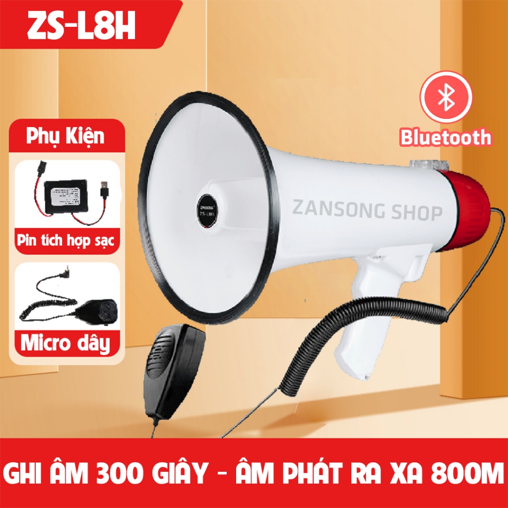 Loa phóng thanh công suất lớn ZS-F3/F4/ZS-918B/L8H Zansong Loa phóng thanh cầm tay rao bán ...