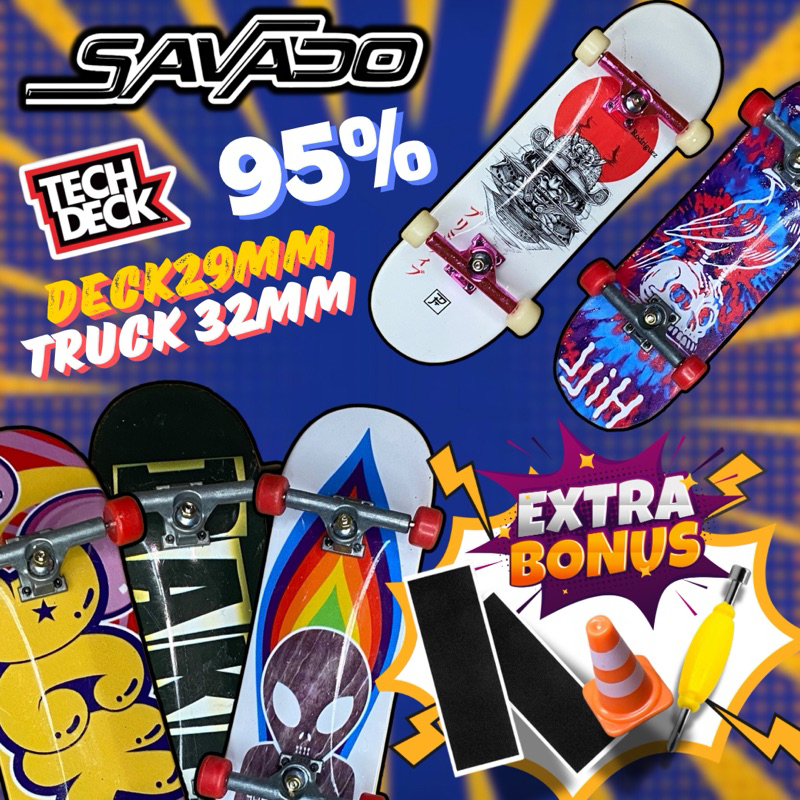 [KÈM TOOL] [Phân loại 95%] [DECK 29mm; TRUCK 32mm] Ván trượt ngón tay ...