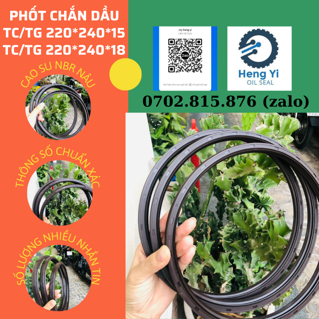 PHỐT CHẮN DẦU TC TG 220*240*15; TC 220*240*18 Oil seal PHỐT LÀM KÍN ...