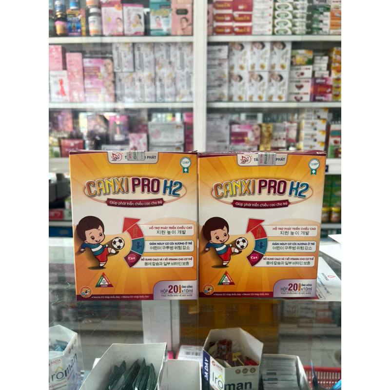 Canxi pro k2 midapharma hộp 20 ống x 10ml giúp phát triển chiều cao cho ...
