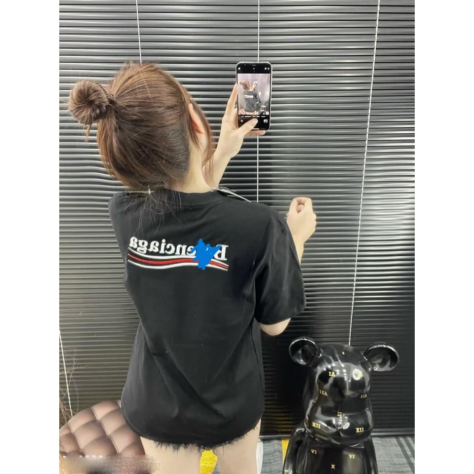 Aó phông chữ BALENCIA CONG chât ctong Size S/ M / L/ XL | Shopee Việt Nam