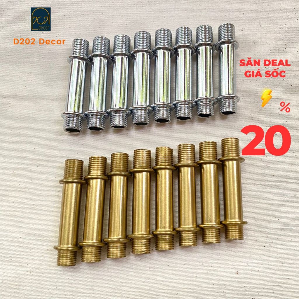 Ti ren: (Phụ kiện đèn) Thanh ren 2 đầu M10, Thanh ren đồng, thanh ren ...