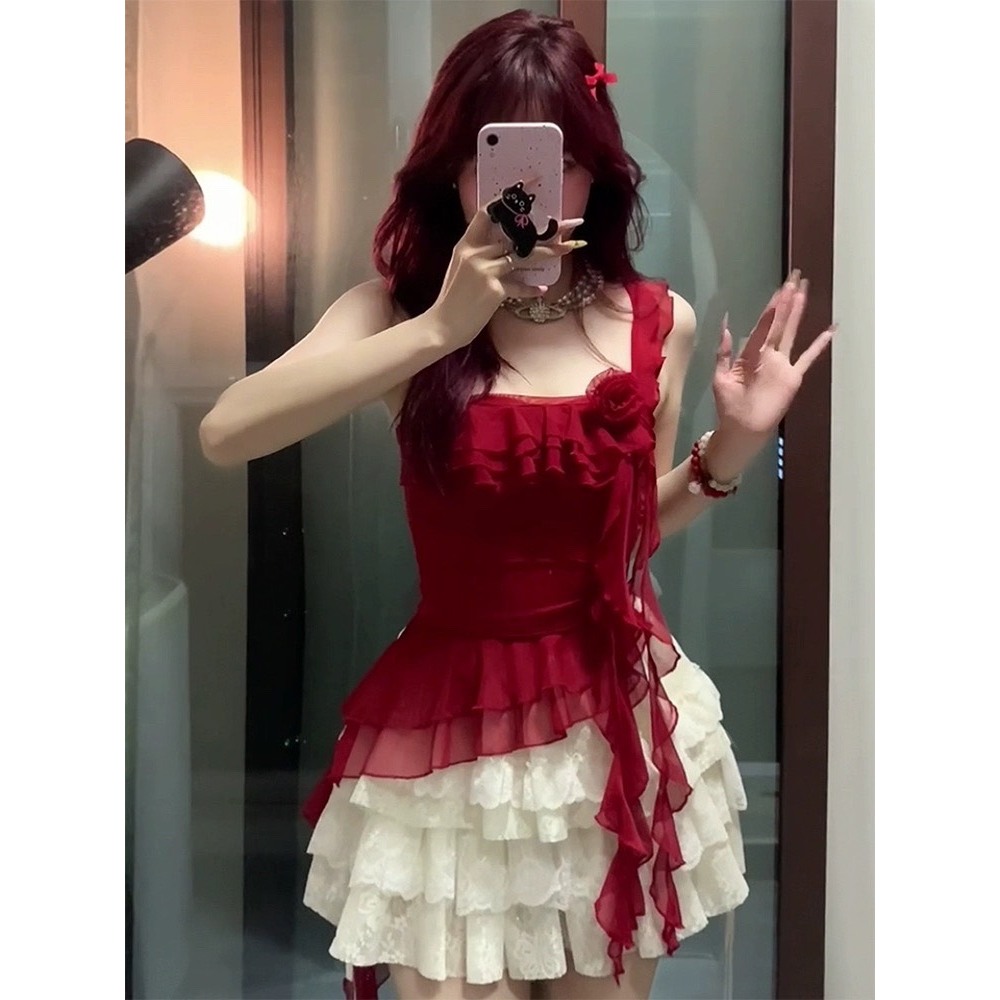 SÉT VÁY BECHIC VÁY REN 4 TẦNG ÁO LƯỚI TUA RUA | Shopee Việt Nam