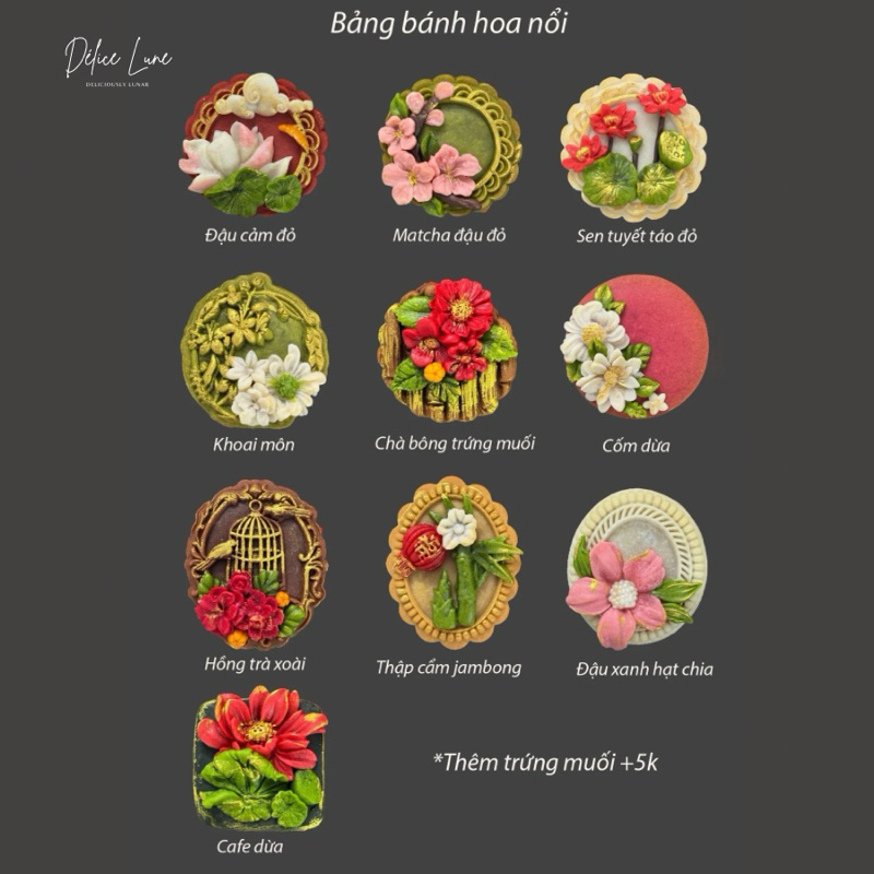 Bánh Trung Thu Handmade Délice Lune Hoa Nổi - Moon Cake Handmade Các ...