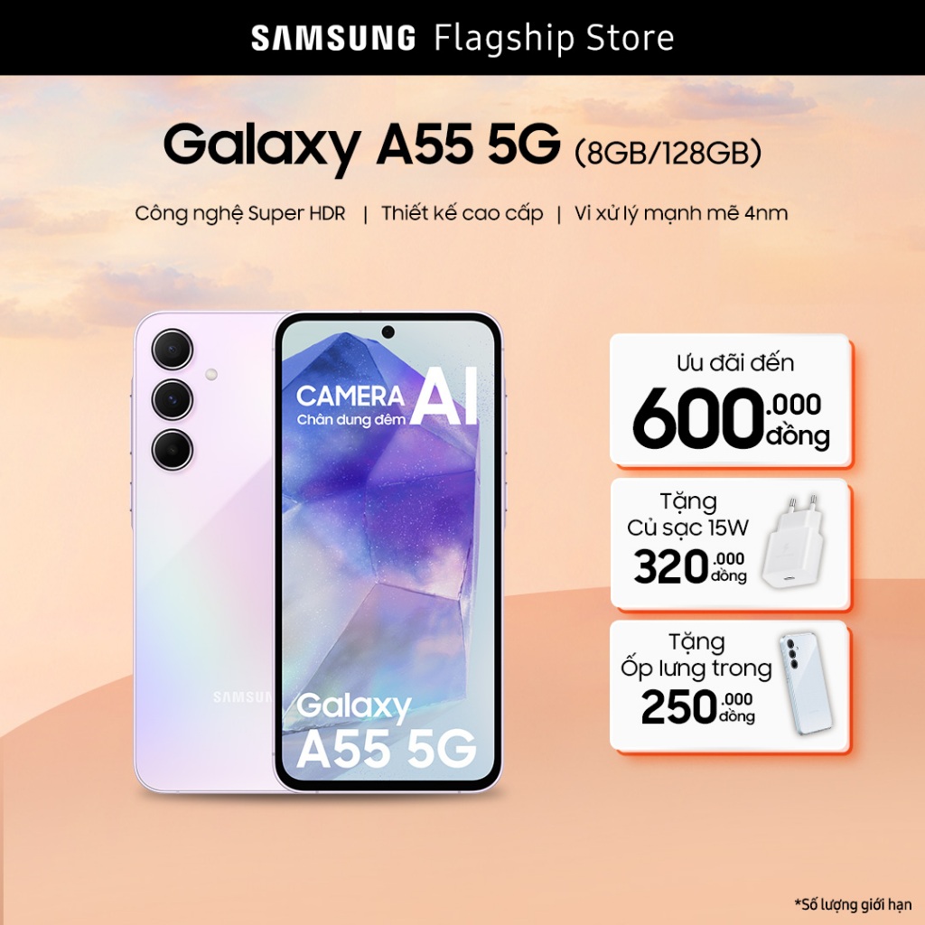 Điện Thoại Samsung Galaxy A55 8GB/128GB | Shopee Việt Nam
