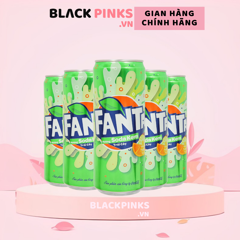 Thùng 24 lon nước ngọt Fanta hương soda kem trái cây lon 320ml | Shopee ...