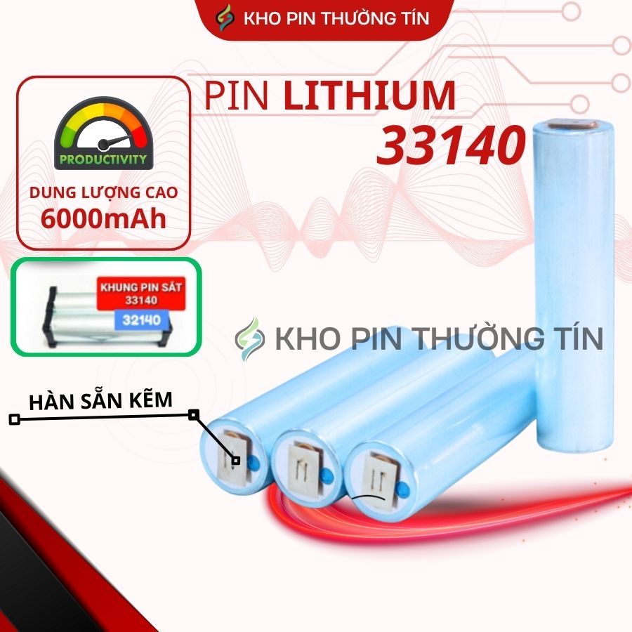 Pin 33140 15Ah 3,2V xả 5C pin Lifepo4 250g hàn kẽm sẵn tặng kèm khung ...