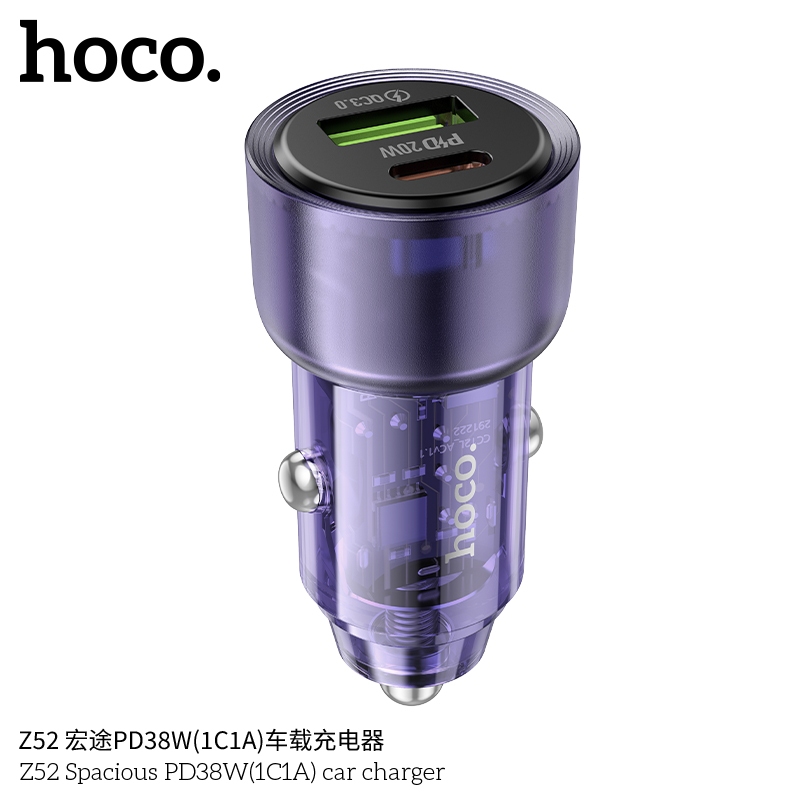 Tẩu sạc 20W (Type C + USB) Hoco Z52 sạc nhanh cho điện thoại Samsung/ iP/ Xiaomi | Shopee Việt Nam
