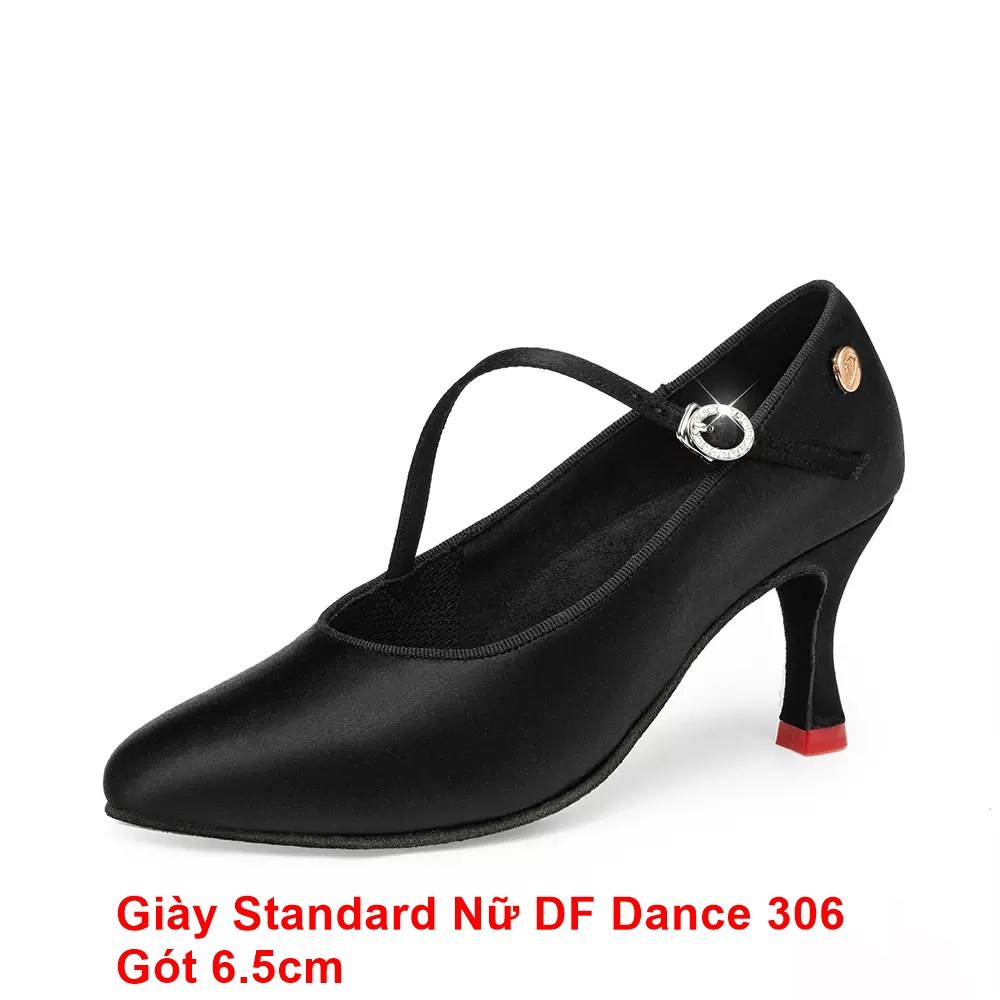 Giày Khiêu Vũ Dancesport Standard Nữ DF Dance 306 Gót 6cm (306DF6P) - Đen (Tặng Túi Đựng Giày ...