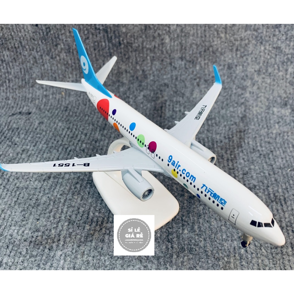 MÔ HÌNH MÁY BAY "BOEING B737 9AIR.COM" TỈ LỆ 1:400 (20CM) HỢP KIM CAO ...
