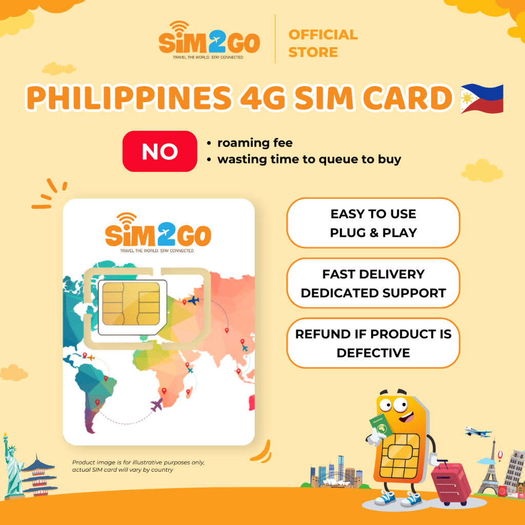 Philippines 4G SIM card - Multi plans (4 - 15days) - Free SIM ejector ...