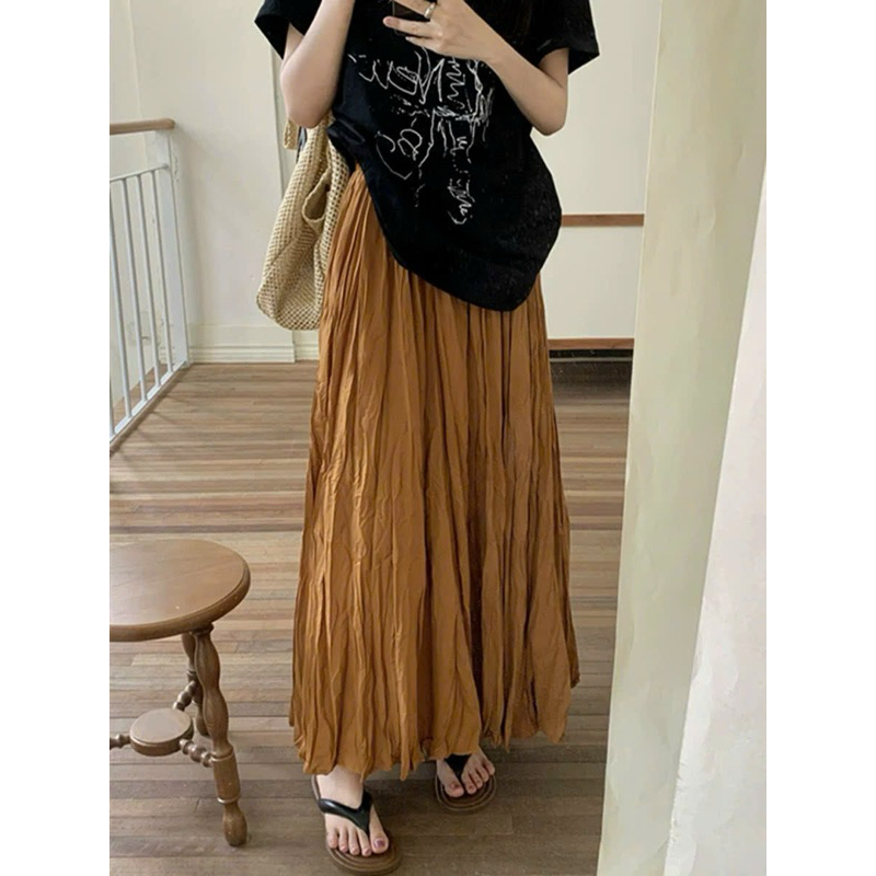 CHÂN VÁY DÀI DÚM QC (HÌNH CHỤP THẬT) | Shopee Việt Nam