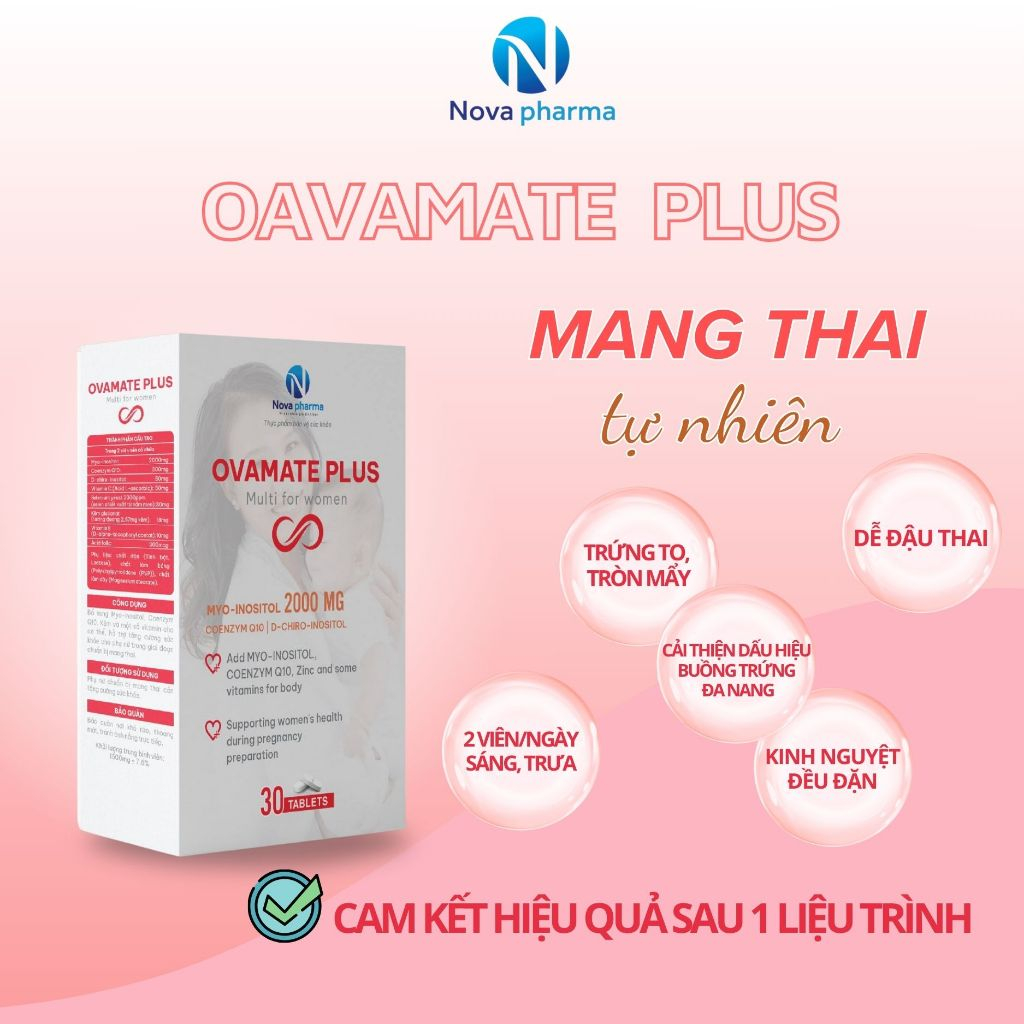 Bổ Trứng Điều Kinh Ovamate Plus, Giúp Trứng Trội, Tăng Thụ Thai Tự ...