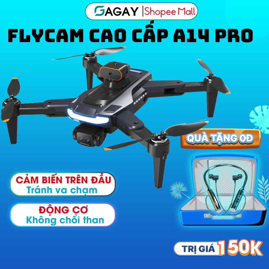 Flycam A14 Giá Rẻ, Flycam mini Có Camera kép, Động Cơ Không Chổi Than ...