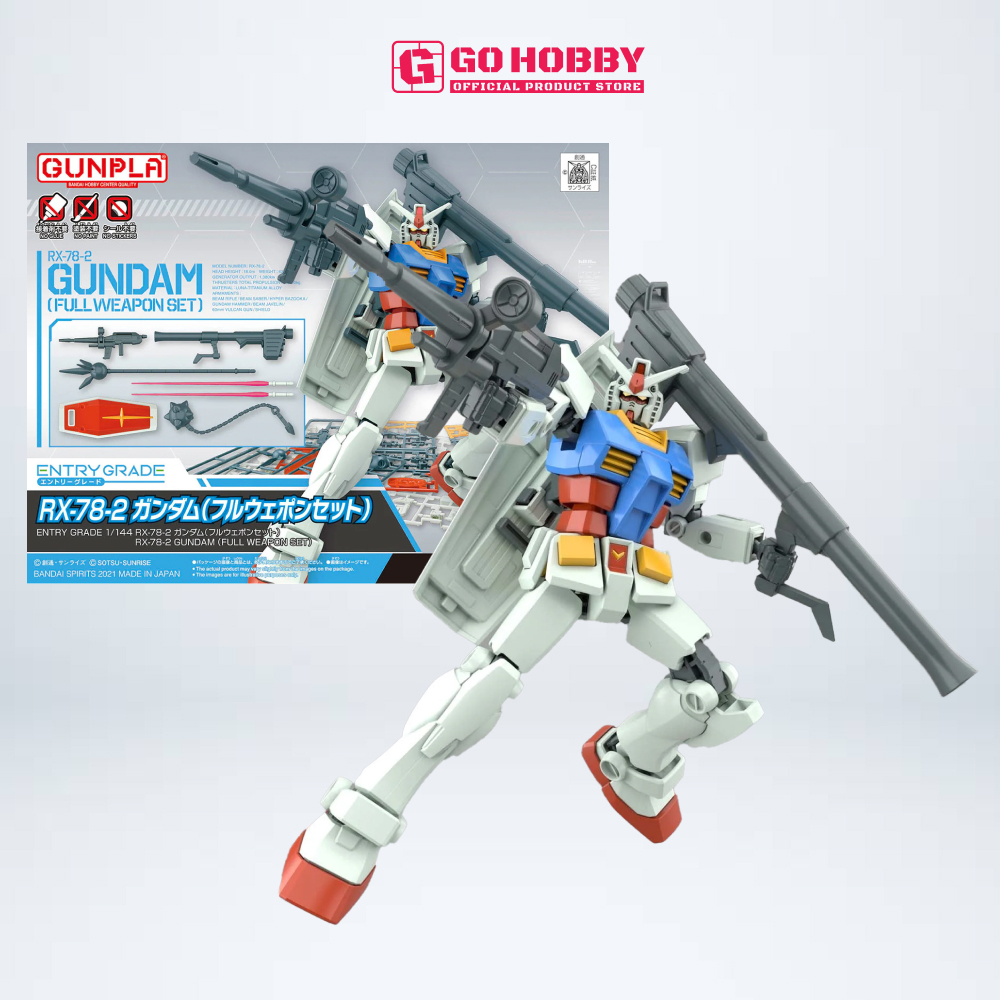 GUNPLA | Entry Grade 1/144 RX-78-2 Gundam (Full Weapon Set) | Đồ chơi mô hình lắp ráp | Shopee ...