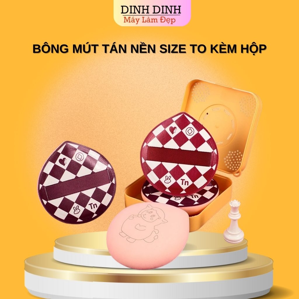 Mút tán kem nền size Lớn, bông mút tán nền cushion trang điểm, makeup ...