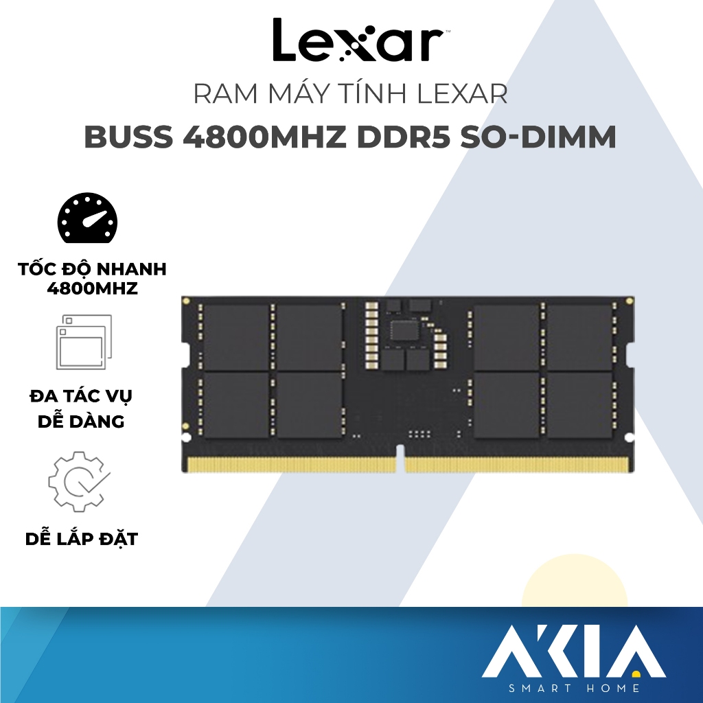 RAM máy tính laptop Lexar 16GB Buss 4800Mhz/ 5600Mhz DDR5 SO-DIMM, đa ...