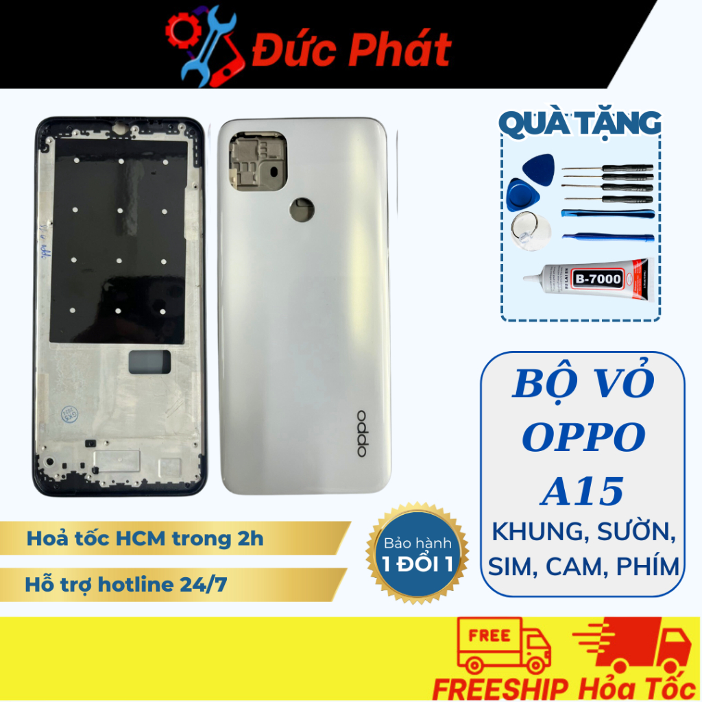 BỘ VỎ OPPO A15 (Tặng kèm keo dán+tools sửa) | Shopee Việt Nam