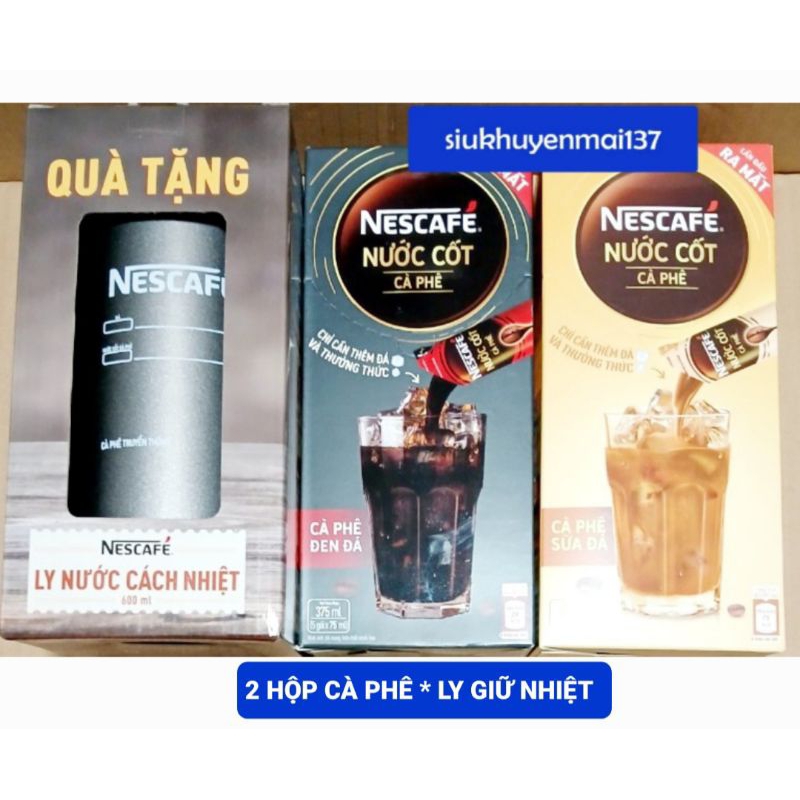 LY Nestle giữ nhiệt + 2 hộp nescafe cốt đen /sữa, hsd:6/2025 | Shopee ...