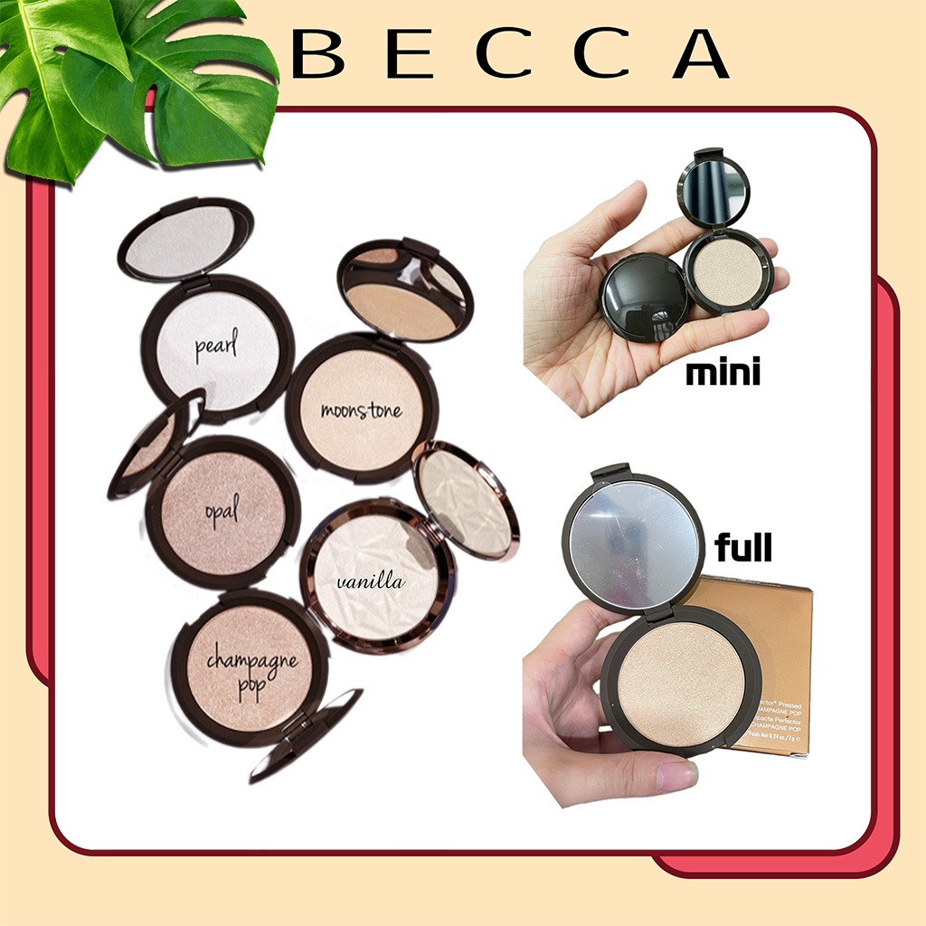 Bắt sáng BECCA shimmering skin (full, mini, unbox, box) phấn mũi mịn ...