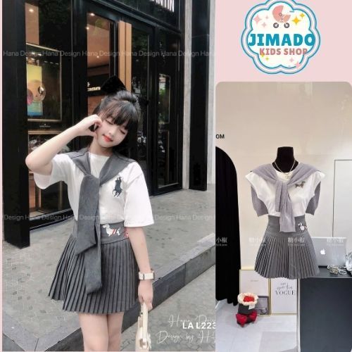 đồ bộ bé gái , set đồ bé gái phong cách Hàn quốc áo thun in hình cún dẽ ...