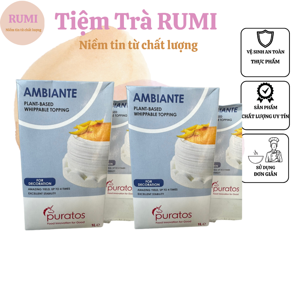 Kem Sữa Thực Vật/ Kem Topping Ambiante 1L | Shopee Việt Nam