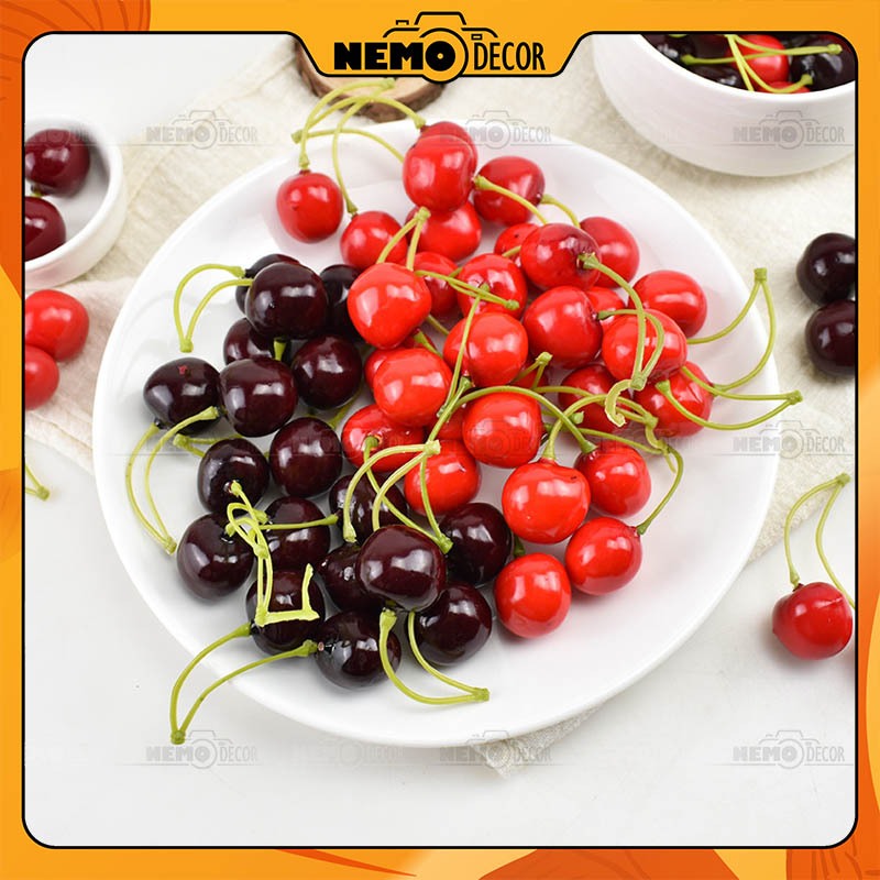 Trái Cherry Giả, Mô Hình Trái Cherry, Trái Anh Đào Giả Nemo Decor dùng ...