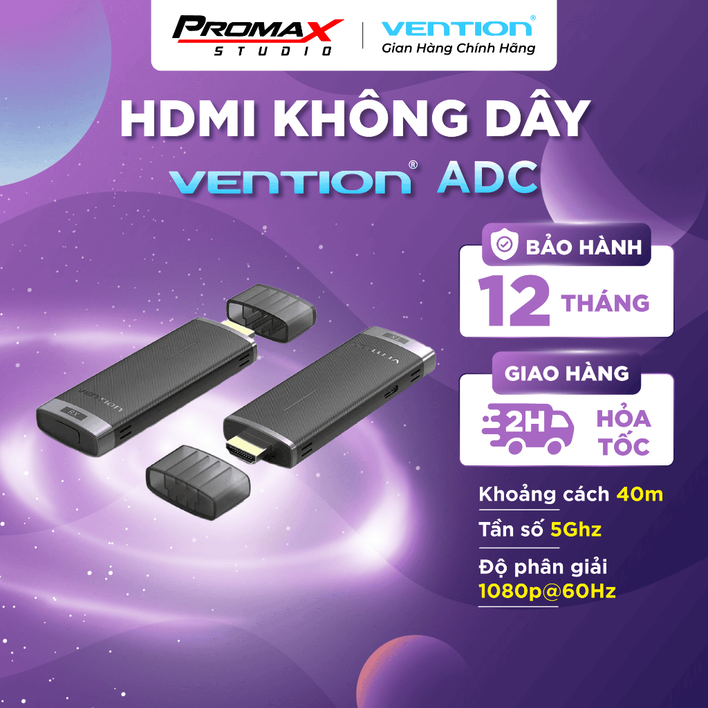 Bộ truyền hình ảnh HDMI không dây VENTION ADC (Transmitter and Receiver ...