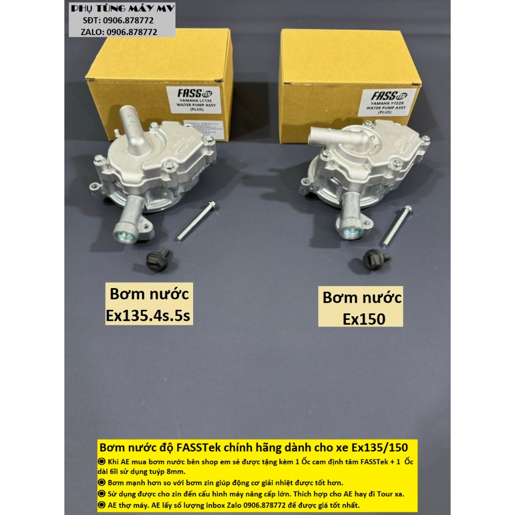 Bơm nước độ Fasstek dành cho xe Ex135/150. Giải nhiệt tốt. Bền | Shopee ...