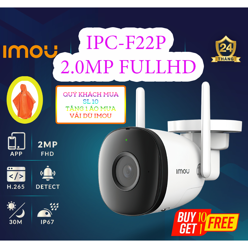 Camera imou F22P /F22FP/F22EFP - WiFi ngoài trời chính hãng | Shopee Việt Nam