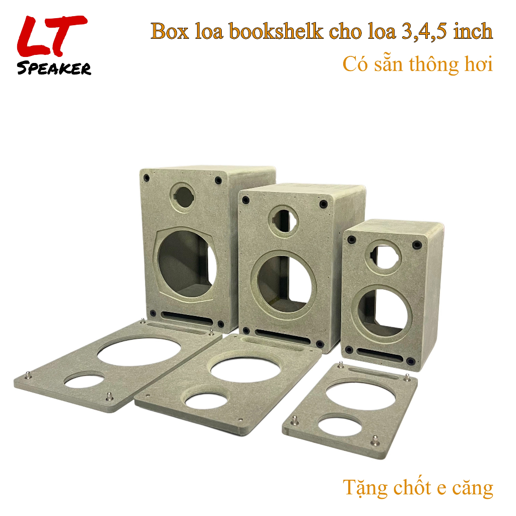 Box loa Bookshelf thô cho loa 3, 4, 5 inch có sẵn thông hơi khoét lỗ miễn phí LT Speaker ...